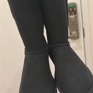 UGG | Shoes | Ugg Tall Black Womens Suede Pullon Boots | Poshmark